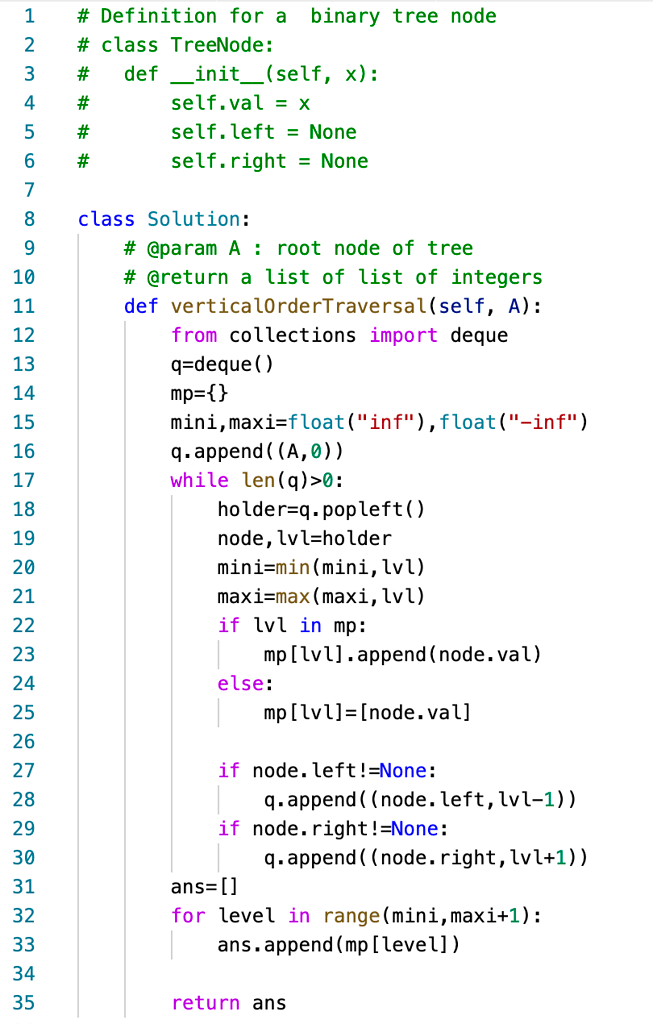 Python Solution - Binary Trees - Scaler Community